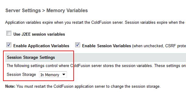 External session storage